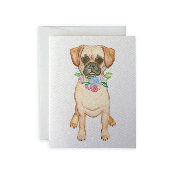 Puggle Greeting Card