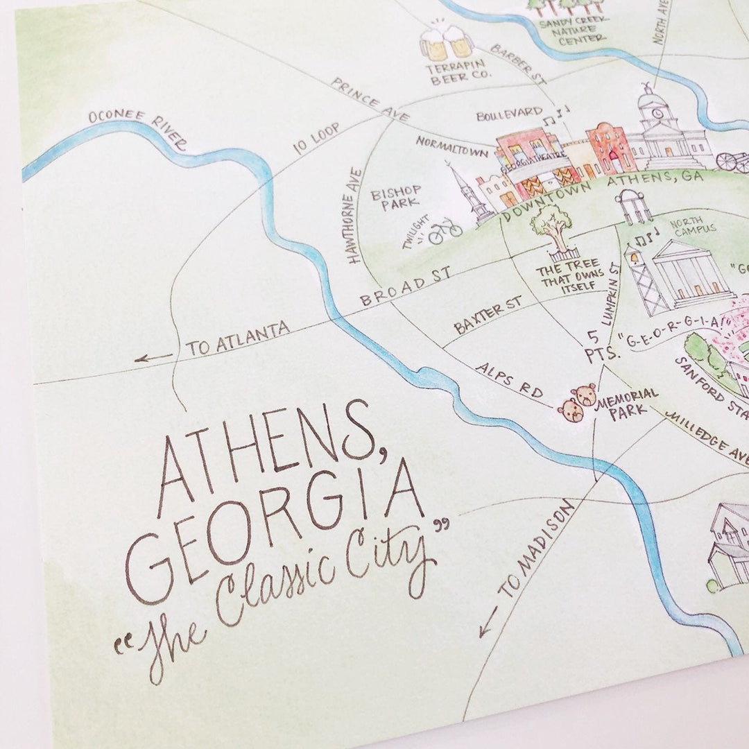 Athens Georgia Map Of Washington