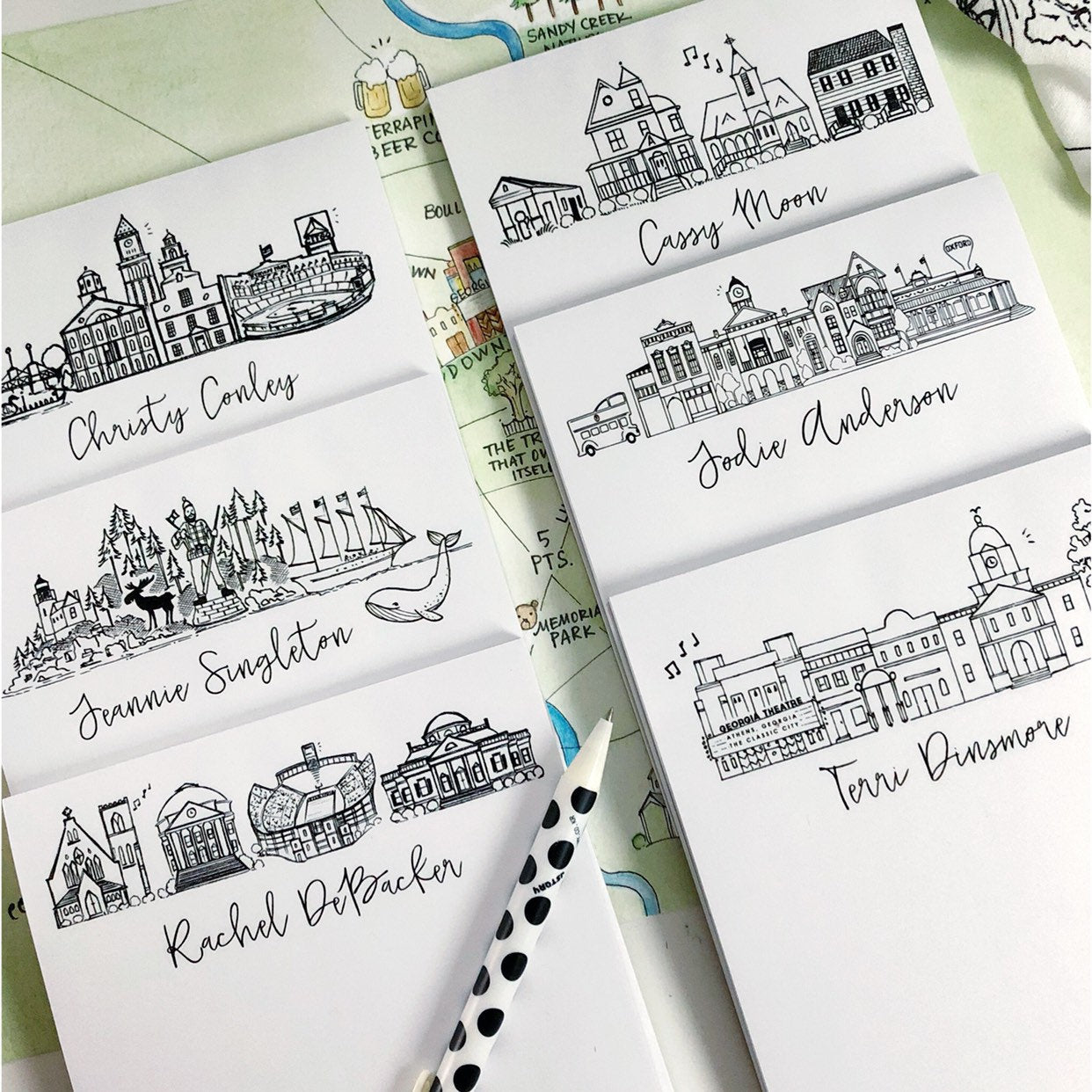 Hand-painted maps, stationery and other wonderful whimsies – Natty ...